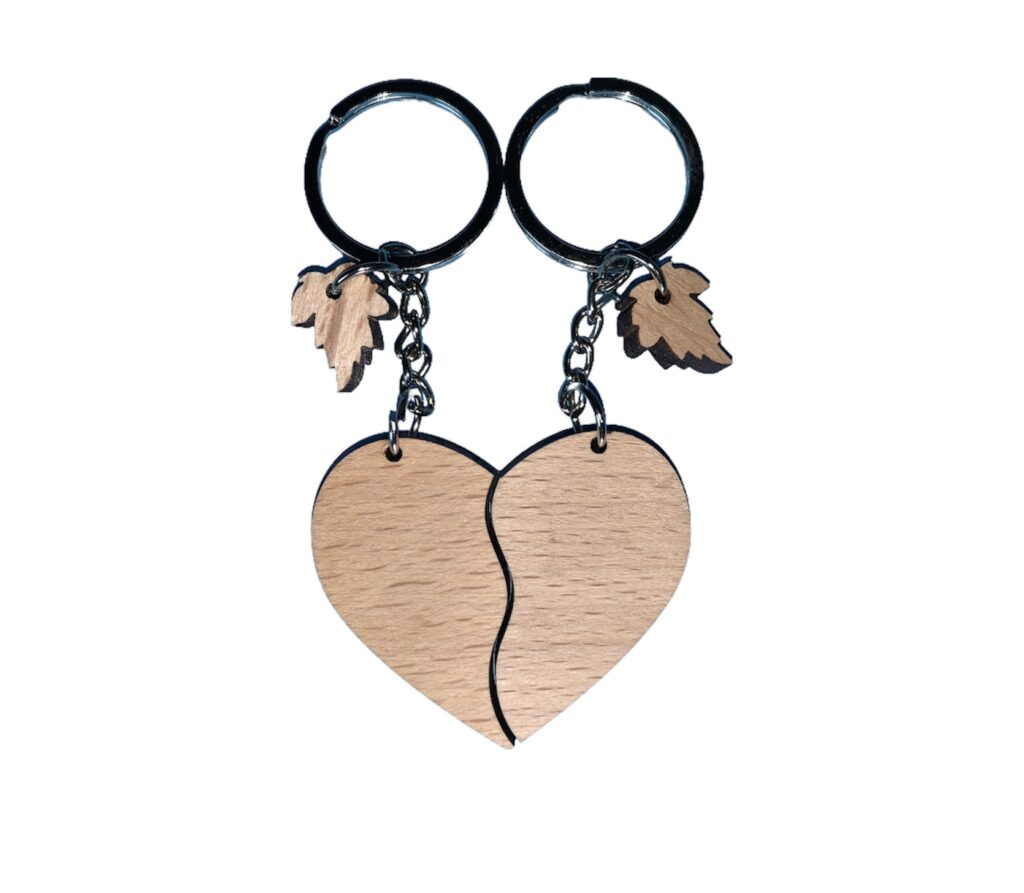 Split Heart Keychain - Hidden Gems