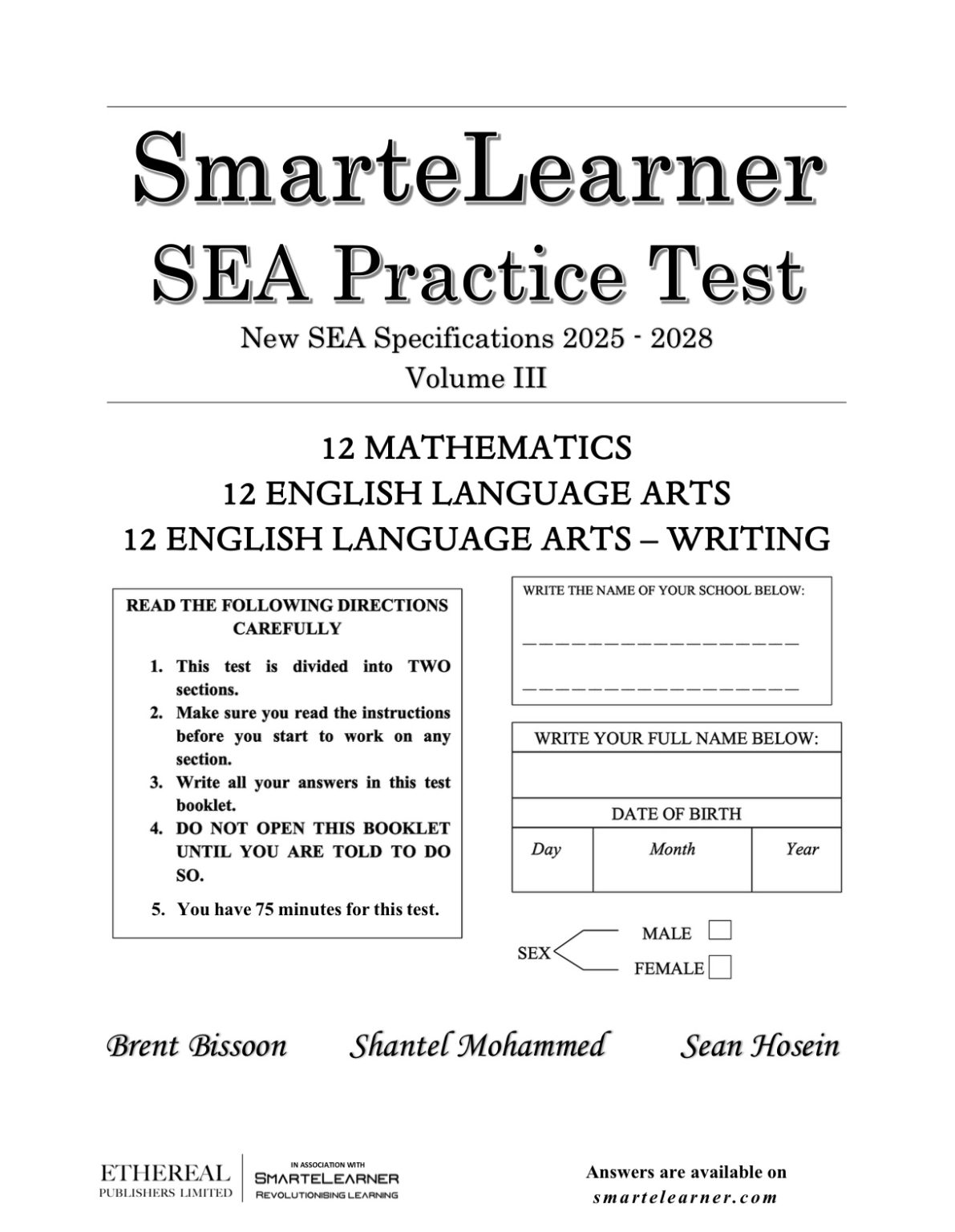 SmarteLearner SEA Practice Test: Volume III - Hidden Gems
